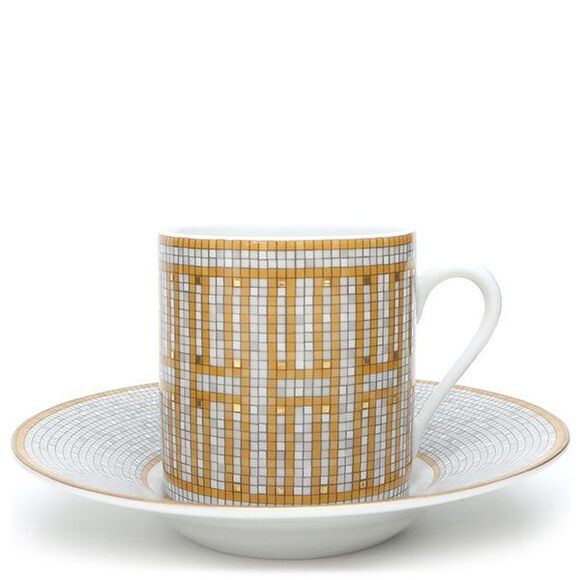 Hermes | Bags | Hermes Tableware Mosaic 24 Coffee Cup And Saucer ...